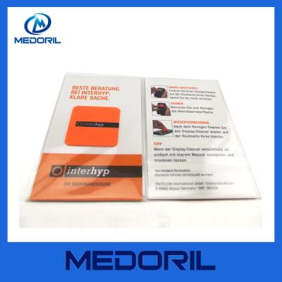 China Custom logo cheap silicone base sticky microfiber screen cleaner for cell phone for sale