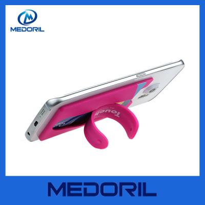 China Promotion and custom silicone adhesive sticky mobile phone card holder for sale