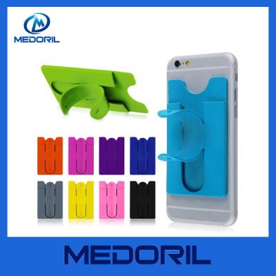 China Hot sale cute silicone kickstand universal mobile cell phone sticker card holder for sale