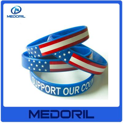 China Manufacturer Promotion recycled silicone rubber wristband with custom customer's logo for sale