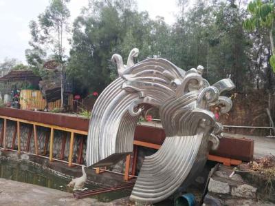 China Large Modern Abstract Sculpture Stainless Steel Public Commercial Decoration for sale