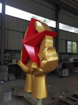 Cina Il giardino d'ottone OEM/del ODM scolpisce la vernice d'ottone di cottura della stella a cinque punte in vendita