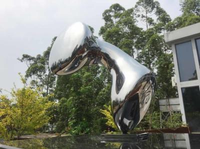 China Metal Garden Statues Outdoor Modern Abstract Sculpture Stainless Steel Custom Made for sale