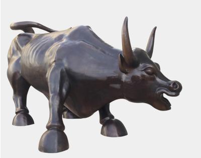 China Groot van het de Beeldhouwwerkenbrons van het Grootte Openluchtmetaal Dierlijk de Stierenbeeldhouwwerk van Wall Street Te koop
