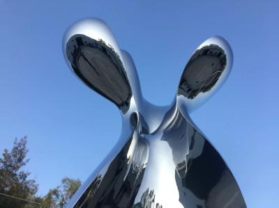 Cina Decorazione moderna del pubblico della scultura del giardino dell'estratto della scultura dell'acciaio inossidabile dello specchio in vendita