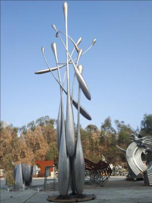 China Estátuas exteriores feitos a mão da escultura do metal decoração de aço inoxidável da plaza das grandes à venda