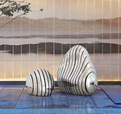 Cina Sculture di arte lucidate specchio decorativo dell'acciaio inossidabile in vendita