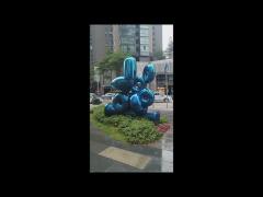 316L SS 잔디와 정원 조각상과 광택난 조각 청색 베이킹용