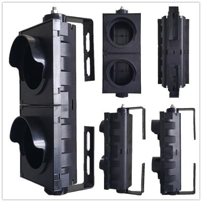 China Cuadro de doble aspecto de la carcasa de la puerta abatible 100 mm Cuadro del semáforo de carretera Parte en venta
