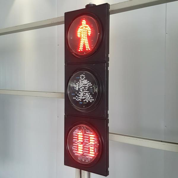 Quality Dynamic 200MM 3-Aspect Flip Door RG Pedestrian With Countdown Timer Road Traffic for sale