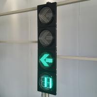 China 200MM 4-Aspect RYG Left Arrow With Countdown Timer Road Traffic Light for sale