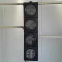 China 200MM 4-Aspect RYG Left Arrow With Countdown Timer Road Traffic Light for sale