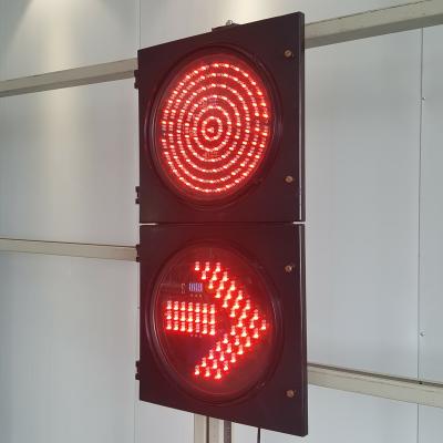 China 300 mm 2-aspect RYG bal en rechtse pijl wegverkeerslicht afneembare Te koop