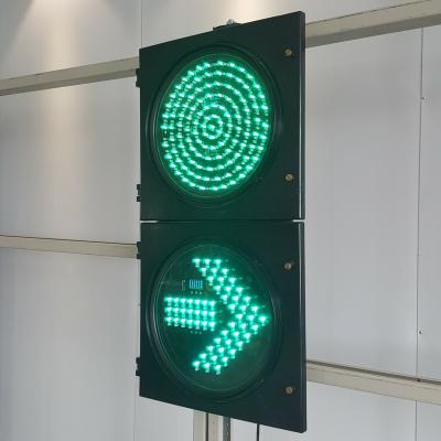China 300 mm 2-aspect RYG bal en rechtse pijl wegverkeerslicht afneembare Te koop