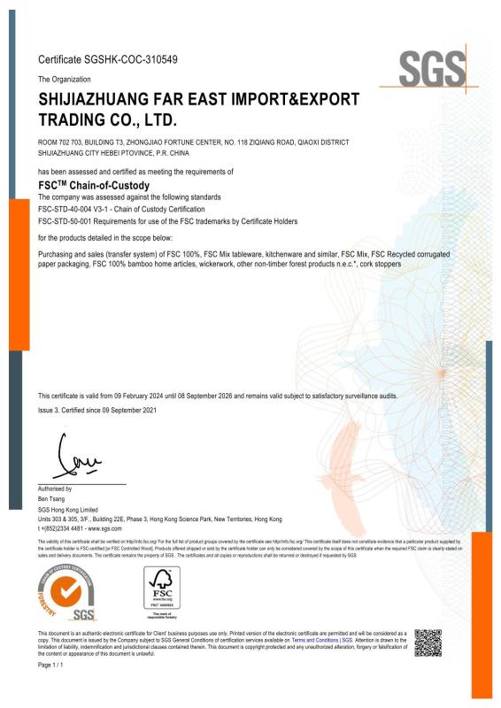 FSC - Shijiazhuang Far East Import & Export Trading Co., Ltd