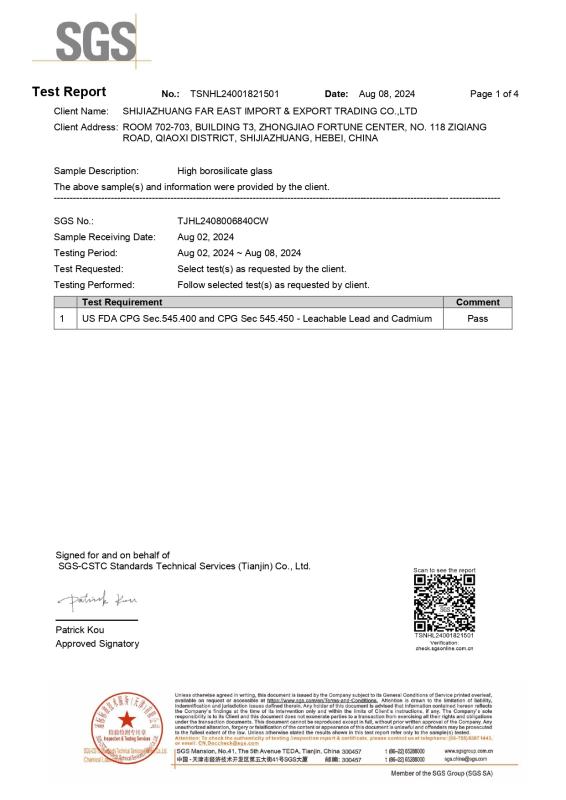 FDA - Shijiazhuang Far East Import & Export Trading Co., Ltd