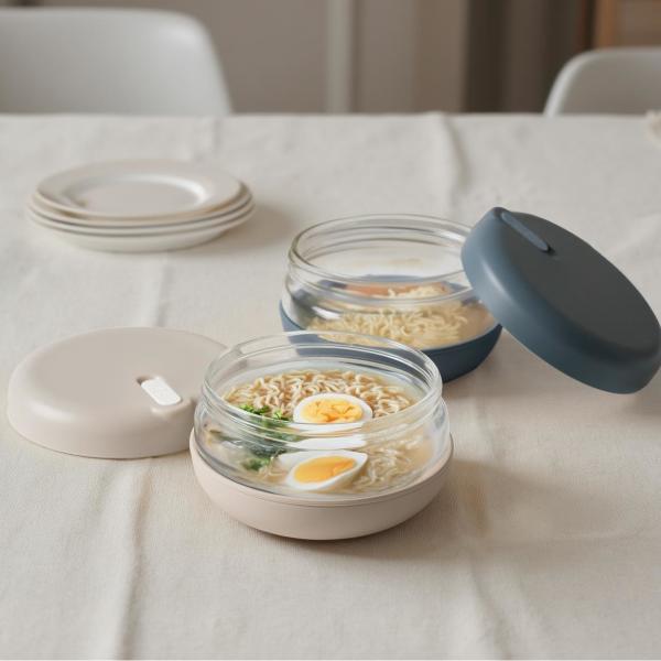 Quality Durable Glass Soup Storage Containers Instant Noodle Container 1000ml for sale