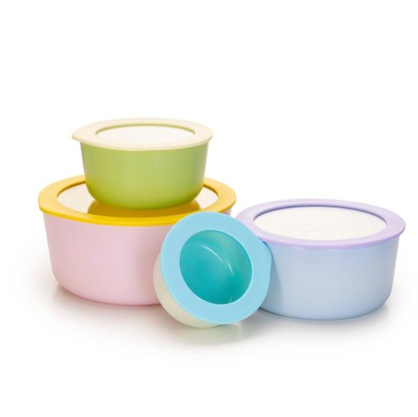 Quality Colorful Non Stick Coating Glass Food Storage With Glass Lids Glass Fruit for sale