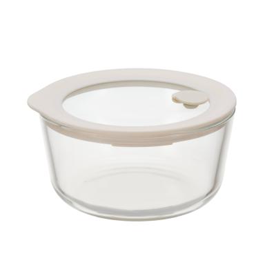 China Vented Glass Lid Container With PP Frame 236ml 472ml 944ml 1652ml for sale