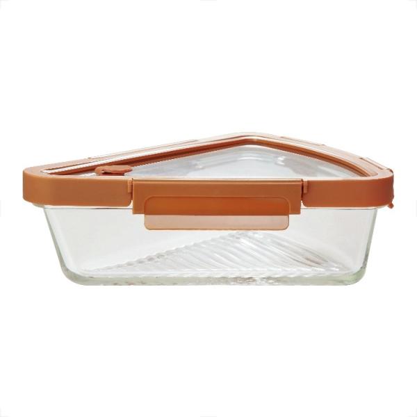 Quality Multifunctional Glass Pizza Storage Container Triangle Food Storage Containers 25oz for sale