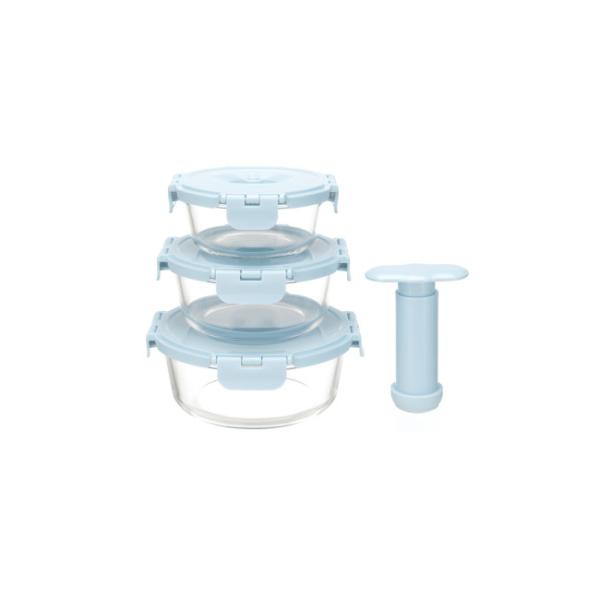 Quality IKOO Durable Stackable Vacuum Glass Containers -40℃ to 560℃ for sale