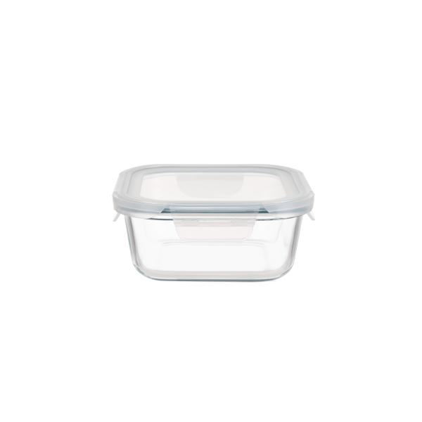 Quality Customized Clear Glass Food Container Glass Food Prep Containers With Outer Edge for sale