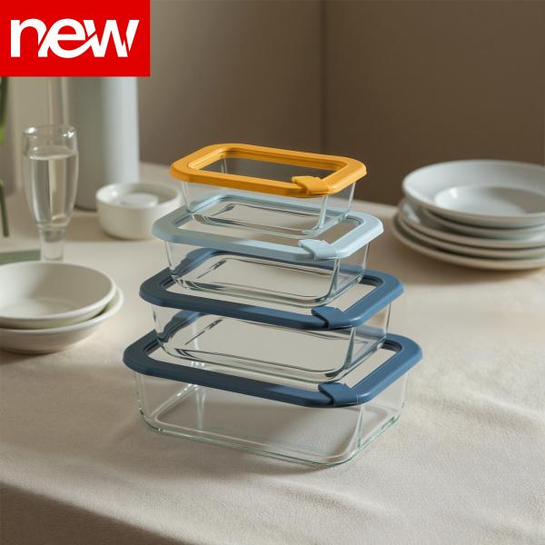 Quality Glass Containers With Silicone Vented Glass Lid for sale