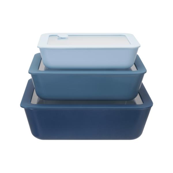 Quality Non Stick Coating Glass Food Container With Vented Glass Lid Easy To Clean for sale