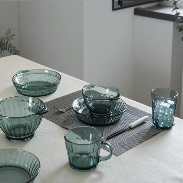 Quality Teal Color High-borosilicate Glass Tableware for sale