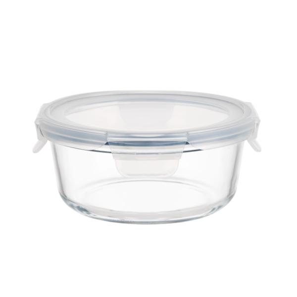 Quality Customized Clear Glass Food Container Glass Food Prep Containers With Outer Edge for sale