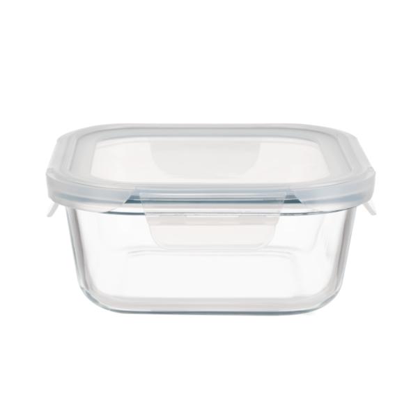 Quality Customized Clear Glass Food Container Glass Food Prep Containers With Outer Edge for sale