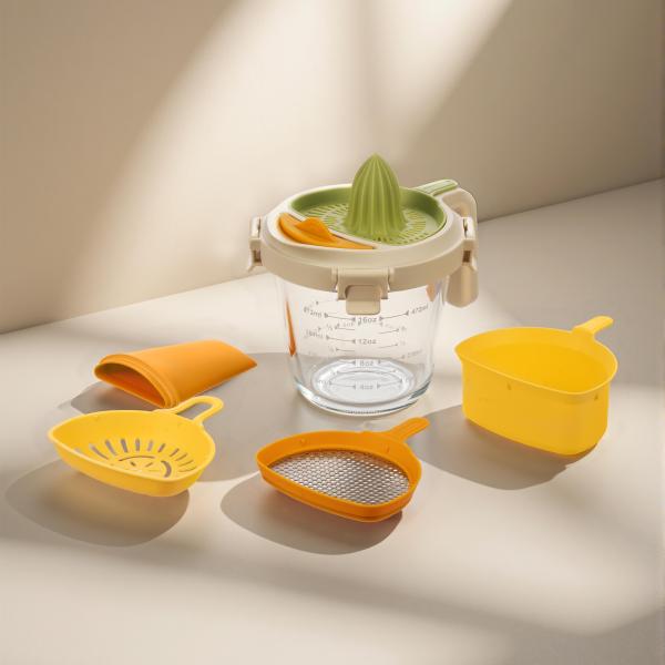 Quality Multifunctional Food Preparation Measuring Cup Set With Egg Separator / Juicer / for sale