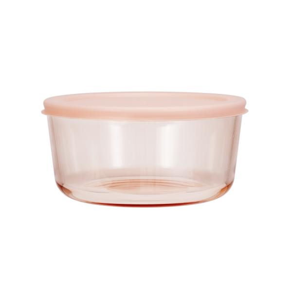 Quality Color Sprayed Glass Food Container With Simply Store PE Lid for sale