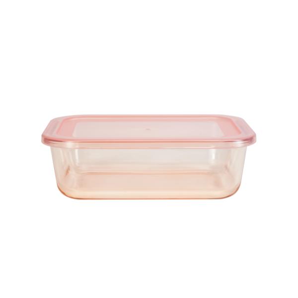 Quality Color Sprayed Glass Food Container With Simply Store PP Lid for sale