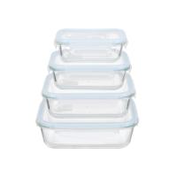 Quality Glass Food Container With Vented 4 Lock PP Lid - A for sale