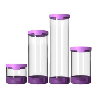 China High Borosilicate Glass Canister with Tempered Glass Lid - 450ml to 2000ml for sale