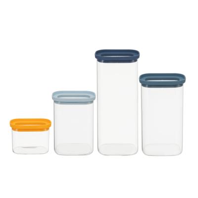 China Borosilicate Glass Canister with Tempered Lid - Stackable Food Storage for sale