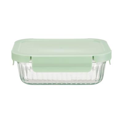 China 4 Lock Glass Food Container -40°C to 560°C Heat Resistant for sale