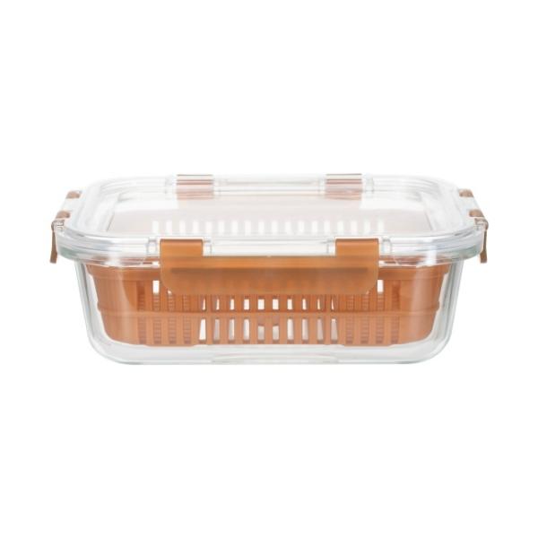 Quality 640ml BPA-Free Glass Food Container with Cool Lock Silicone Lid for sale
