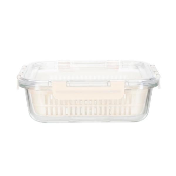 Quality 640ml BPA-Free Glass Food Container with Cool Lock Silicone Lid for sale