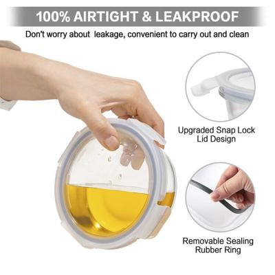 China High Borosilicate Glass Food Container with BPA-Free PP Lid and Microwave Safe Custom Glass Container for sale