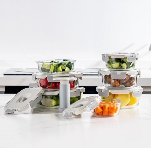 Quality IKOO Durable Stackable Vacuum Glass Containers -40℃ to 560℃ for sale