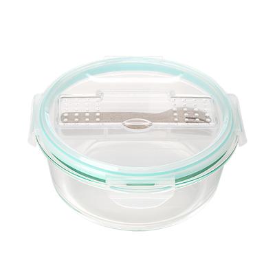 China High Borosilicate Glass Meal Prep Containers with BPA-Free Lids - Temperature Resistant Eco-Friendly and Lightweight Stackable Design for sale