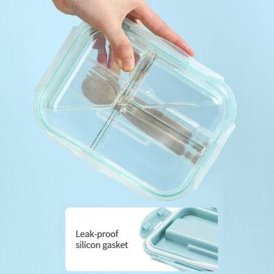 China High Borosilicate Glass Meal Prep Containers with BPA-Free Lids - Temperature Resistant Eco-Friendly and Lightweight Stackable Design for sale