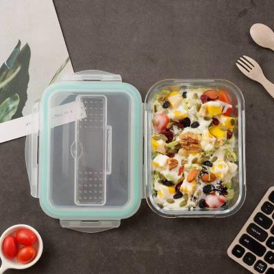 China High Borosilicate Glass Meal Prep Containers with BPA-Free Lids - Temperature Resistant Eco-Friendly and Lightweight Stackable Design for sale