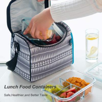 China High Borosilicate Glass Meal Prep Containers with BPA-Free Lids - Temperature Resistant Eco-Friendly and Lightweight Stackable Design for sale