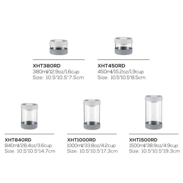 Quality Vacuum Seal Glass Storage Jars in Multiple Sizes for Retail & Import Programs for sale