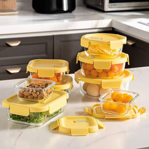 Quality IKOO Airtight & Leakproof Borosilicate Glass Food Storage Container - Microwave/Oven/Freezer Safe & BPA Free for Meal Prep for sale