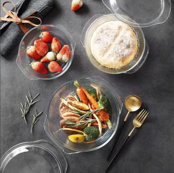 Quality Borosilicate Glass Casserole Dish -40°C to 560°C Heat Resistant for sale