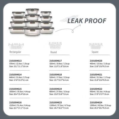China Stain Resistant Borosilicate Glass Food Container with Vented Cool Lock PP Lid and Temperature Resistance (-40℃-560℃) for sale